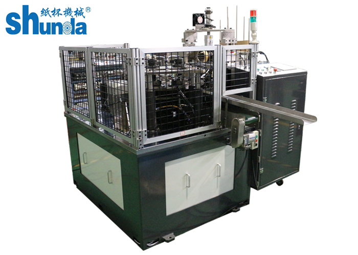 Nuova copertura di vetro fatta di carta ad alta velocità automatica della tazza che forma macchina con il dispositivo ultrasomic di legame