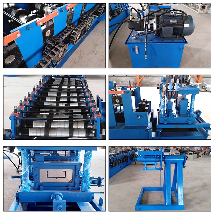 rollo galvanizado impulsión hidráulica completamente automática de la correa de c que forma la máquina