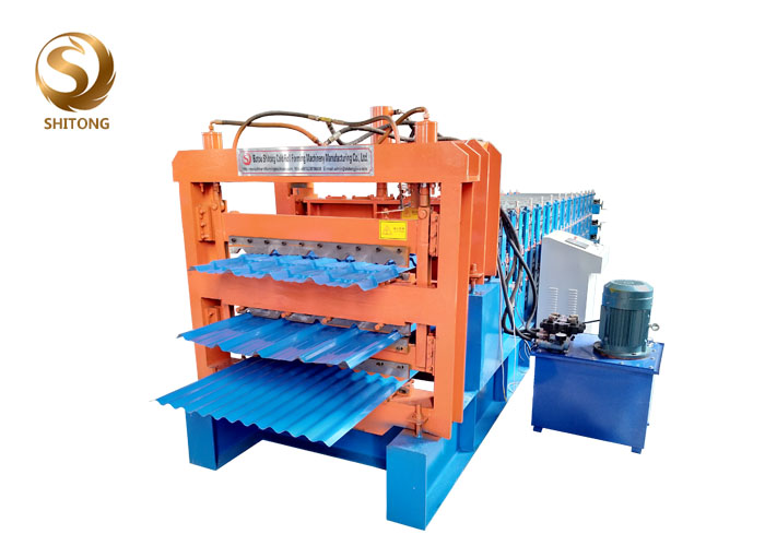 Hoja automática llena de la techumbre del metal de tres capas que forma haciendo la máquina 2