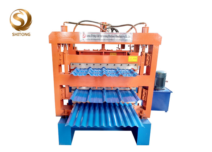 Hoja automática llena de la techumbre del metal de tres capas que forma haciendo la máquina 3