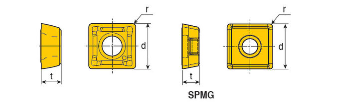 Tungetenの炭化物Indexable UのドリルはSPMGシリーズSPMG05/06/08/09を/14挿入します