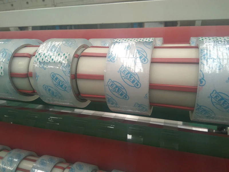 Cinta adhesiva de alta velocidad del Super Clear BOPP que raja la máquina el rebobinar