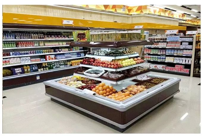 Réfrigérateur adapté aux besoins du client d'affichage de plate-forme ouverte de supermarché avec les unités à distance de Condensering
