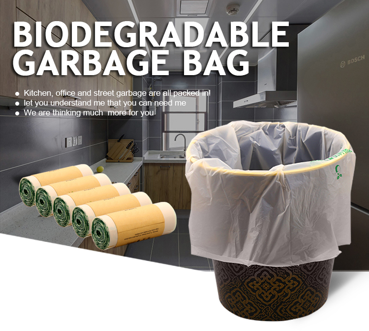bolso abonable 100% de los bolsos del biodegradablet de basura de la maicena impetuosa de los bolsos