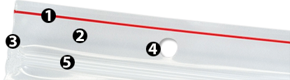 Highlights of a minigrip reclosable bag