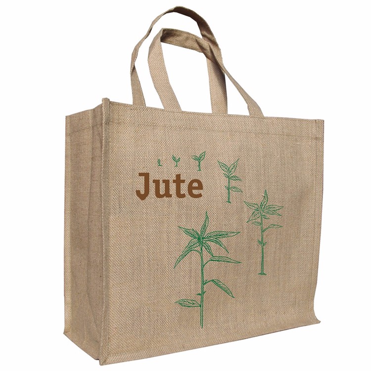 Bolsos amistosos del yute del eco natural de encargo al por mayor