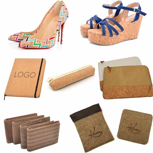 Förderndes Natur-Korkengewebe/-leder für Tasche und -schuhe, die mit PU-Schutzträger machen