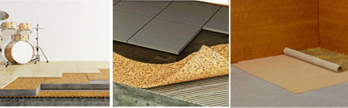 Taille standard, assise de substrat de bâche du liège 200kg/m3-300kg/m3/de petit pain de liège, bon bruit et isolation thermique