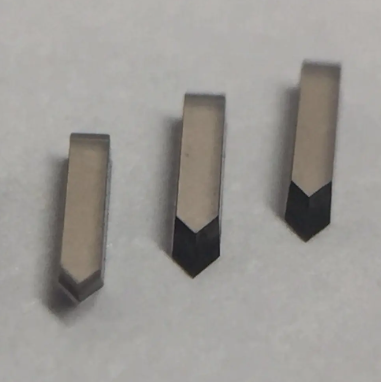CVD diamond for record cutting stylus - close-up view