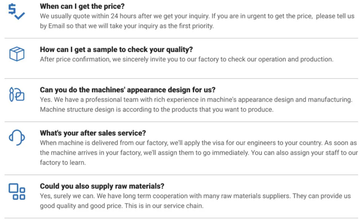 Production line customization options