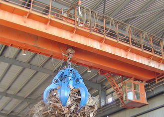 Hydraulic Grab Overhead Crane 5 Ton Double Girder Electric Motor Driven