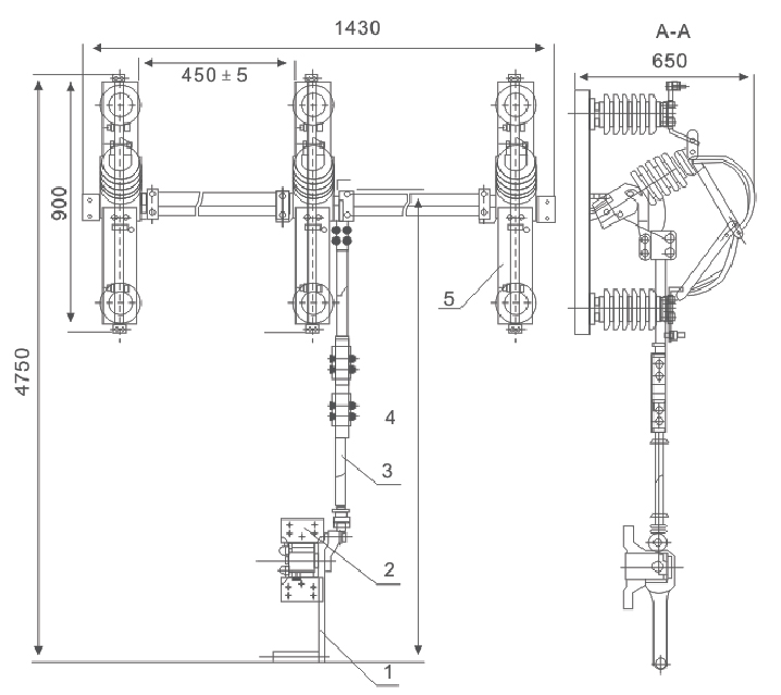 RH-B - o interruptor isolante de alta tensão 11-33KV da série 33KV comuta o disconnector
