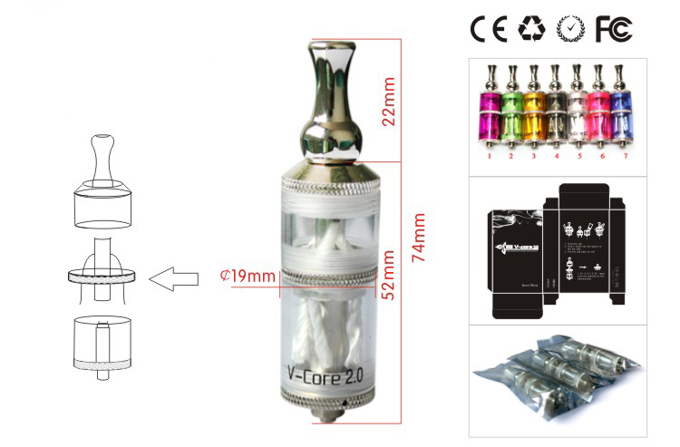 SPITZE und Gesundheit elektronisches cigarete vcore2.0