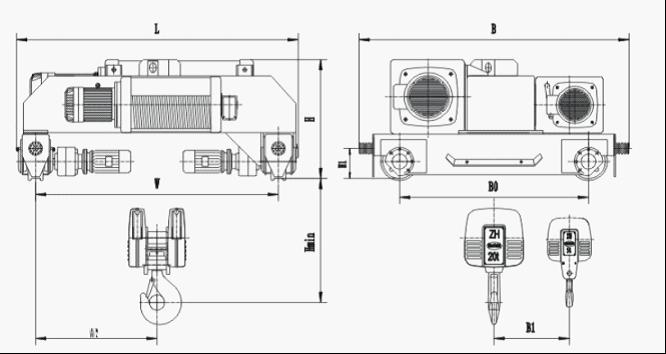 Alzamiento doble industrial de la viga para la grúa con velocidad controlada de la frecuencia