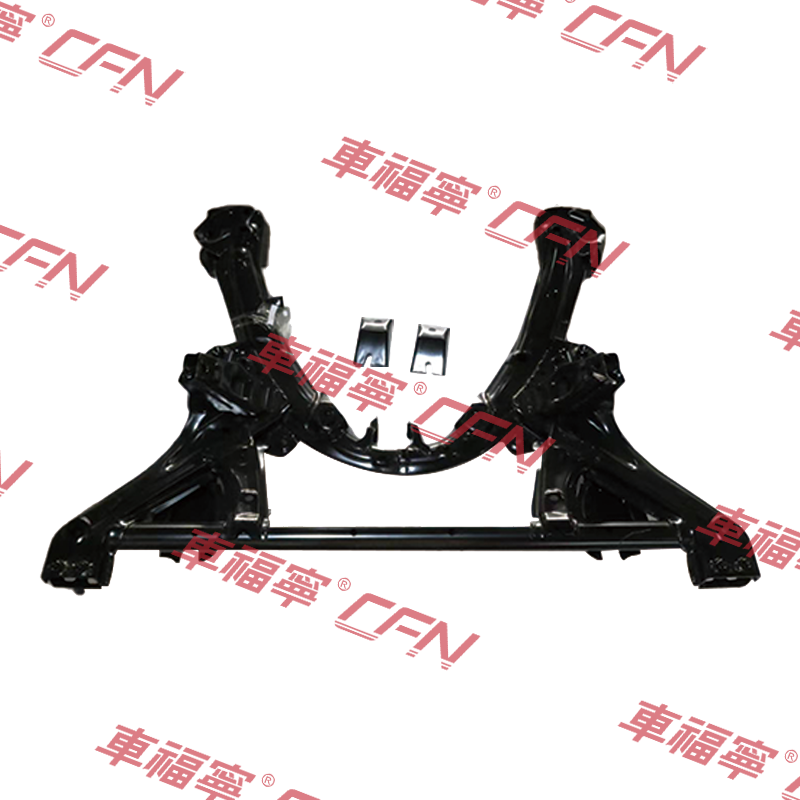 Front subframe assembly for Tesla Model 3 and Model Y vehicles