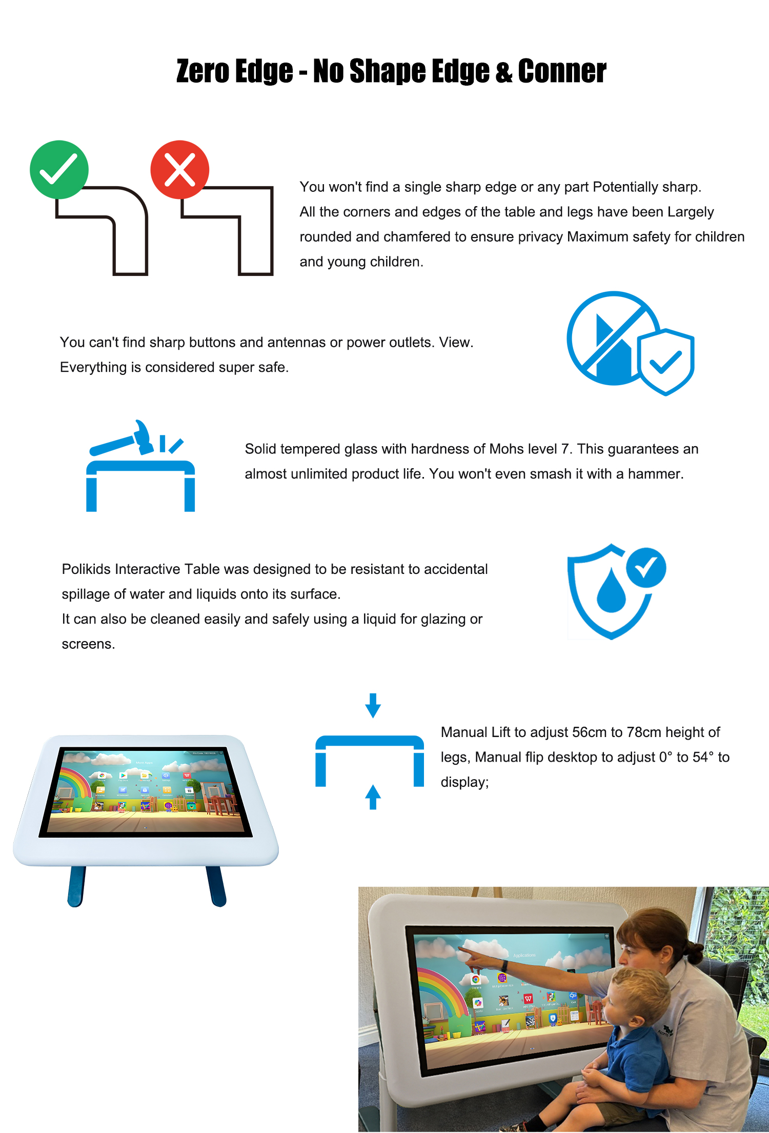 Interactive Game Table height adjustment demonstration