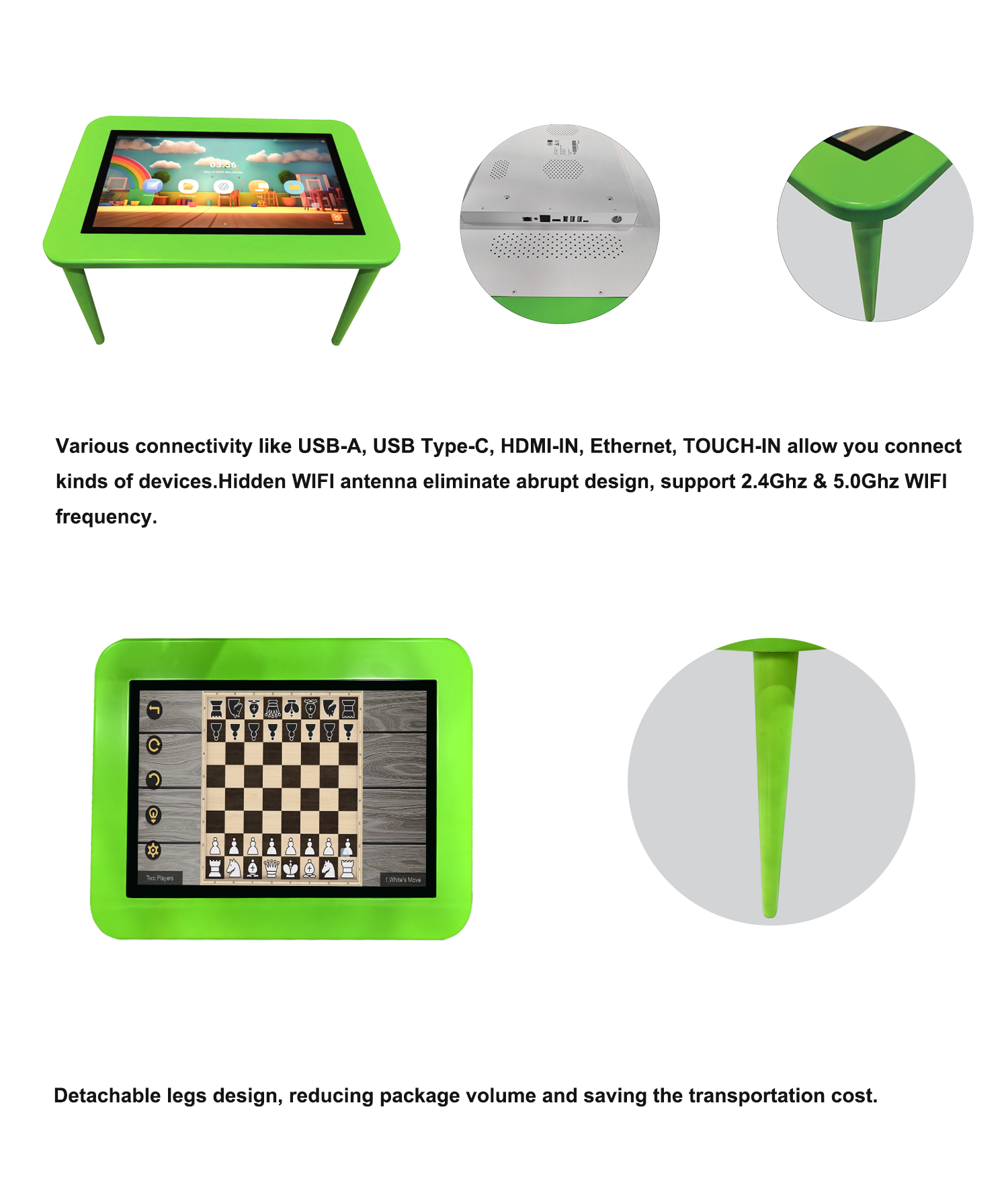 Close-up of touch screen interface