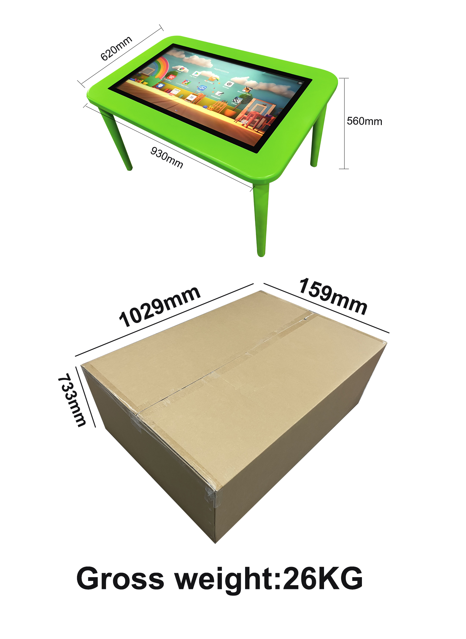 Packaged ECO Table ready for shipping