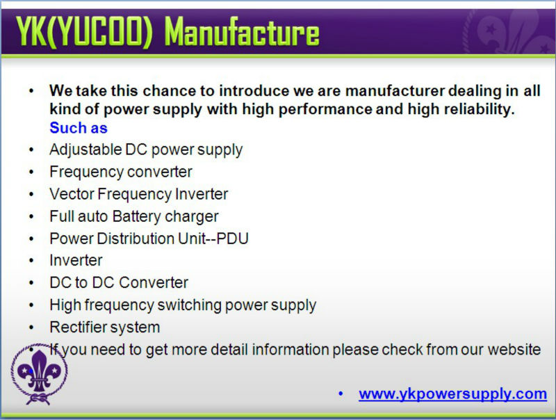 YUCOO-Fertigung - ykpower Versorgung