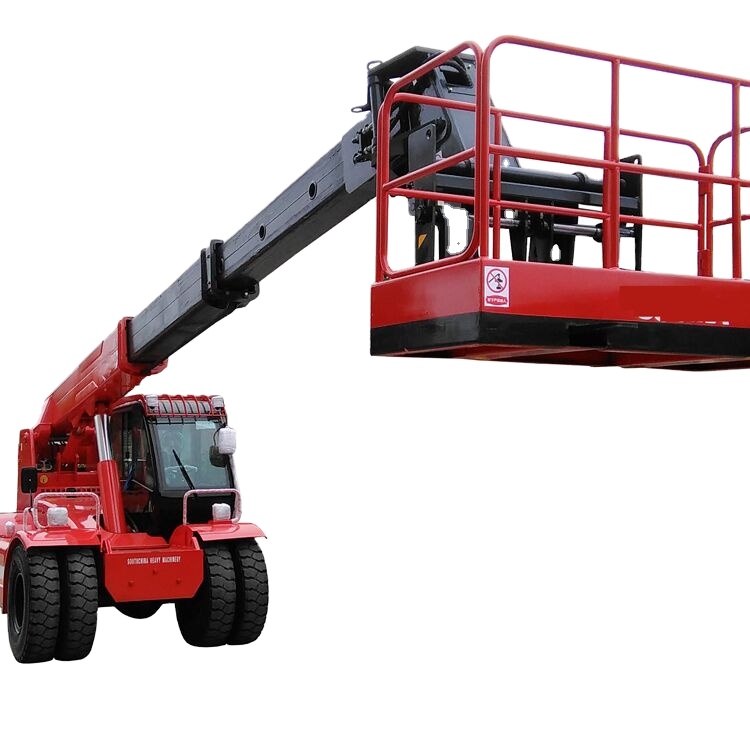 SNSC telehandler in operation lifting materials