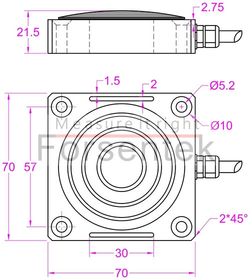 sensor de la célula de carga del pedal