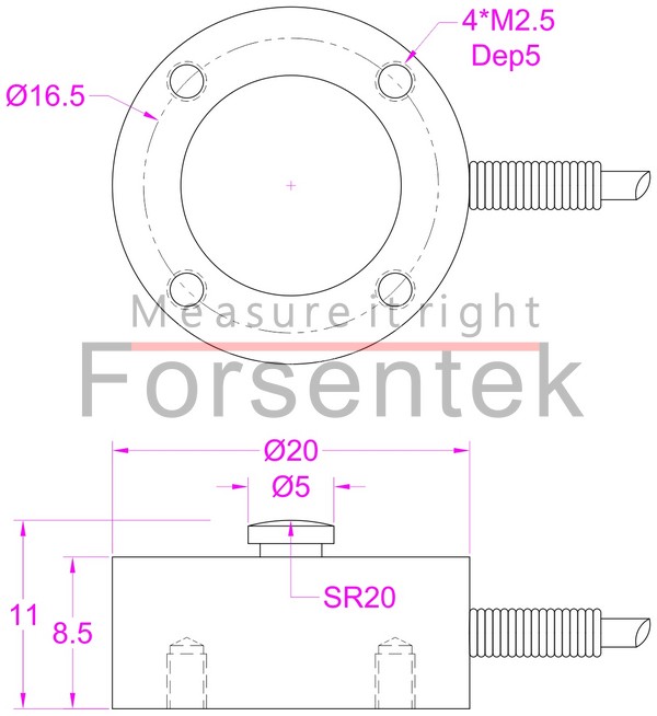 transdutor pequeno da carga