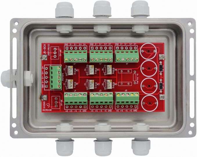 caja de conexiones para la célula de carga