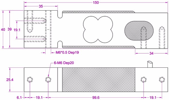 sensor de la célula de carga del indicador de tensión