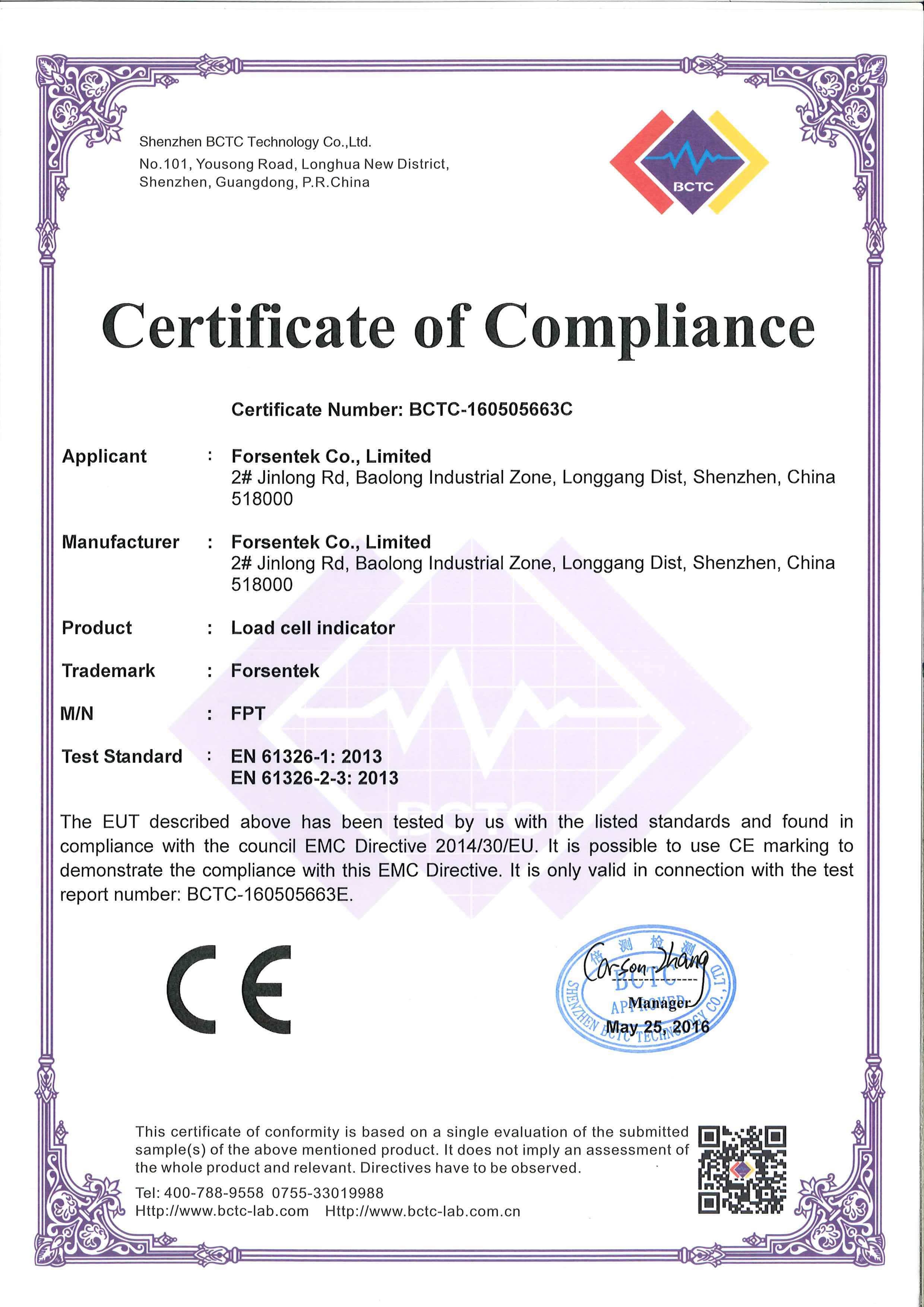 certificado do indicador da pilha de carga