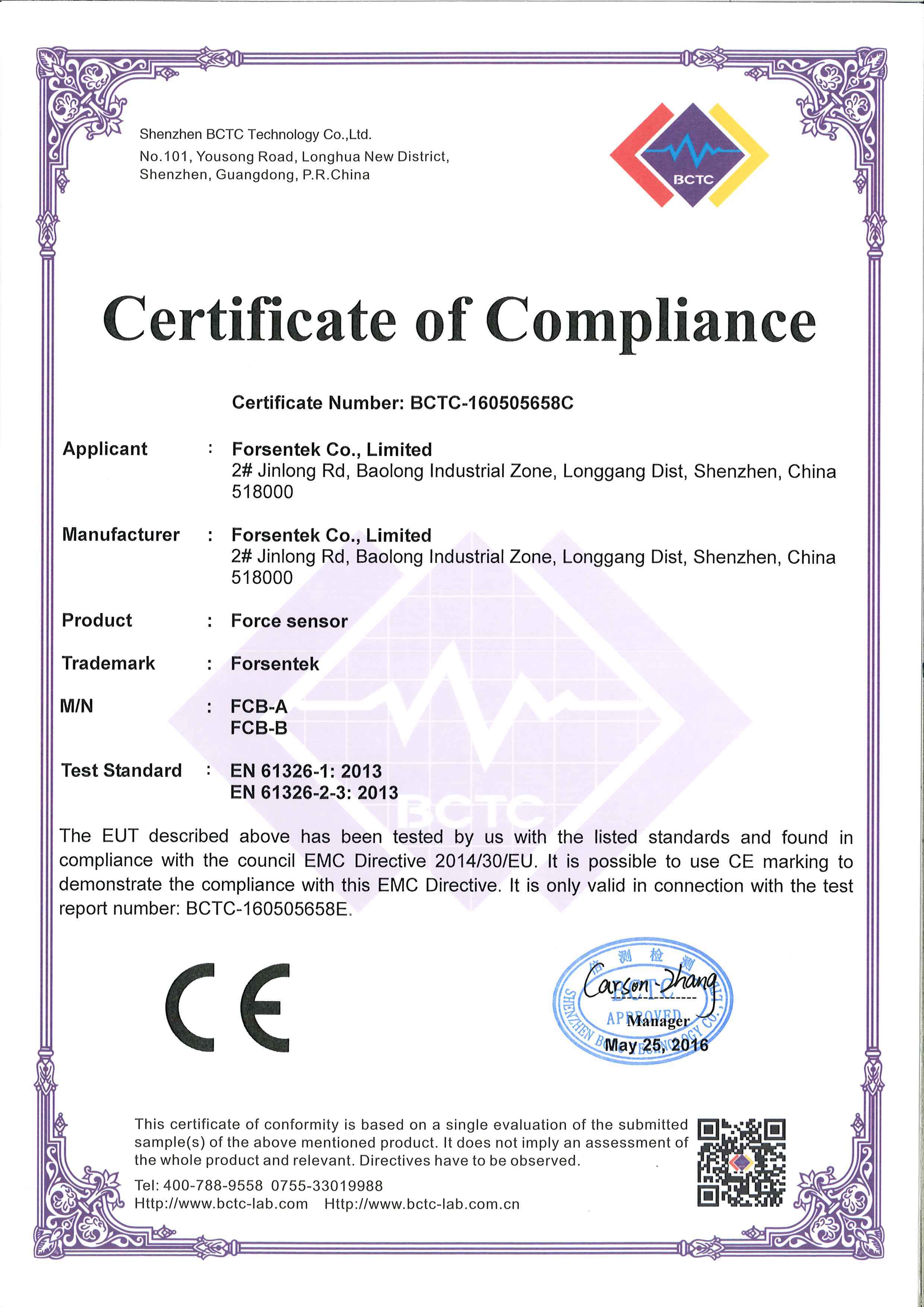 certificado da pilha de carga da compressão