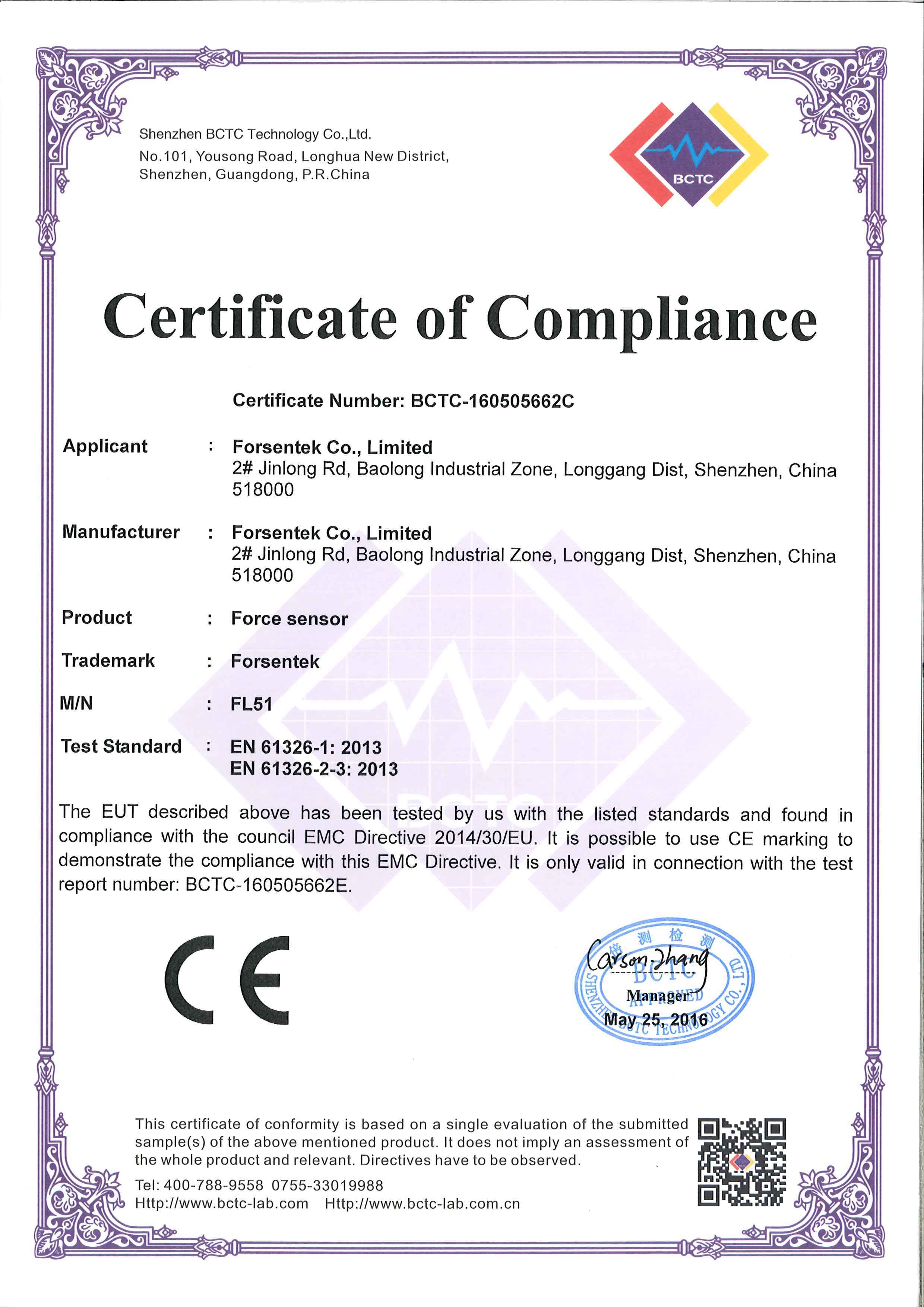 transductor de la fuerza con el certificado del ce