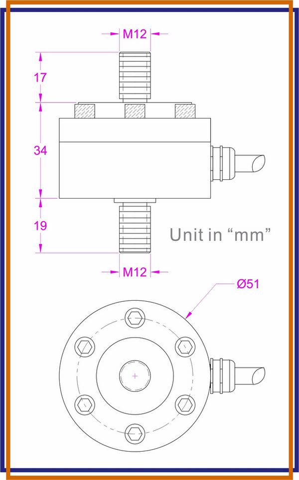 célula de carga en línea