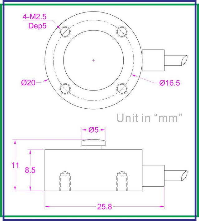 pilha de carga 50N do botão 100N 200N 500N
