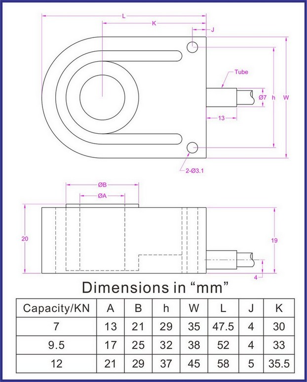 célula de carga del elevador XCS-131
