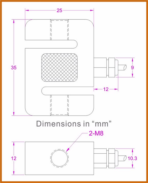 tipo célula de carga 50N 100N 200N 500N de s