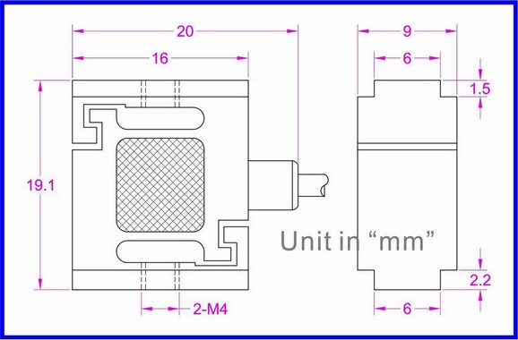célula de carga micro 1KN
