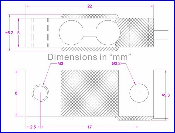sensor subminiature de la célula de carga