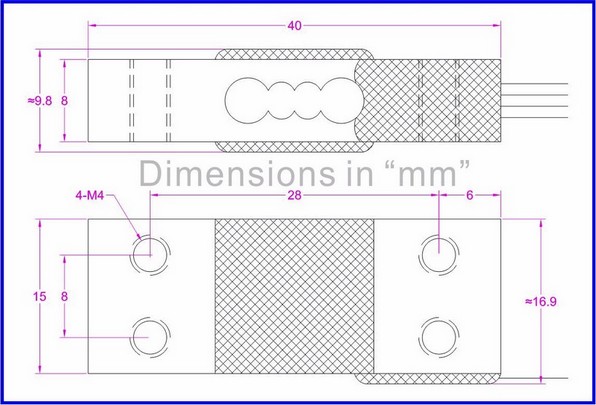 célula de carga miniatura 300N 200N 100N 50N
