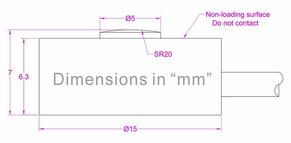 célula de carga miniatura del botón de 440 libras 660lbf