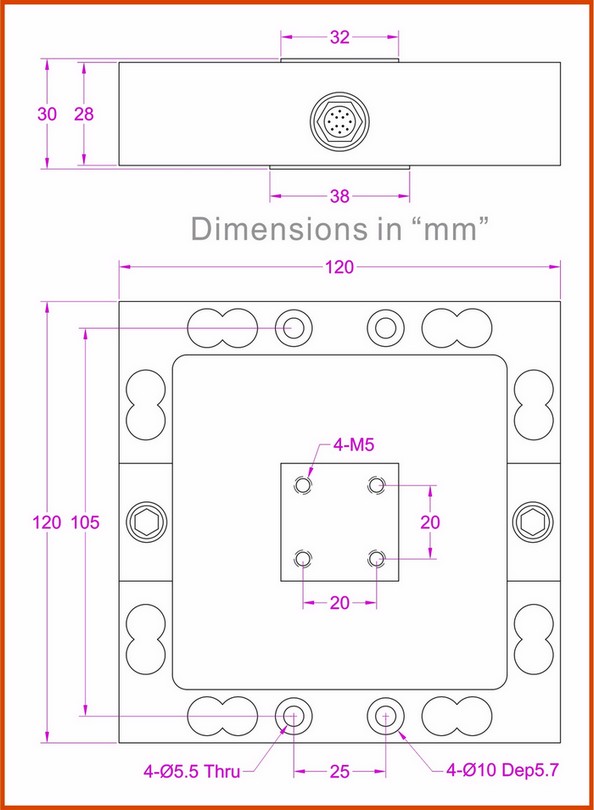 célula de carga triaxial 5kN 3kN