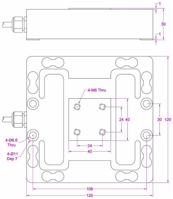 transductor de la fuerza de 3 ejes