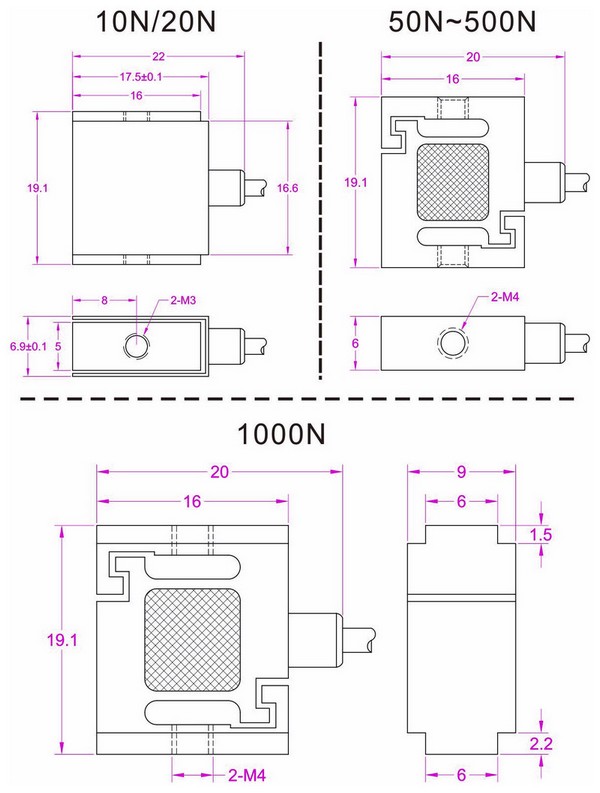 ISB miniatura del sensor de la fuerza