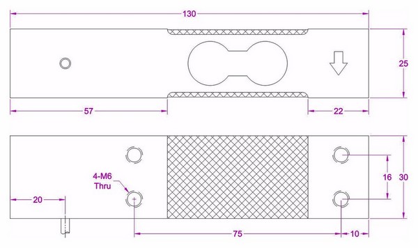 célula de carga con el amplificador interno