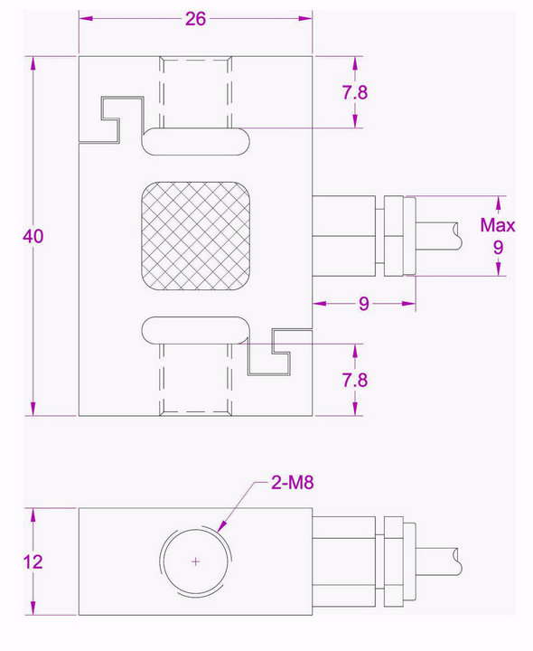 transductor miniatura 2kN 1kN 500N de la fuerza