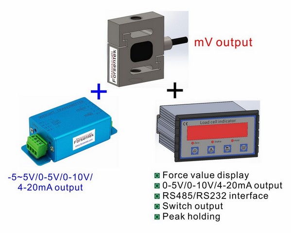 célula de carga con el regulador