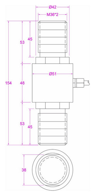 M36_rod_end_load_cell_force_transducer