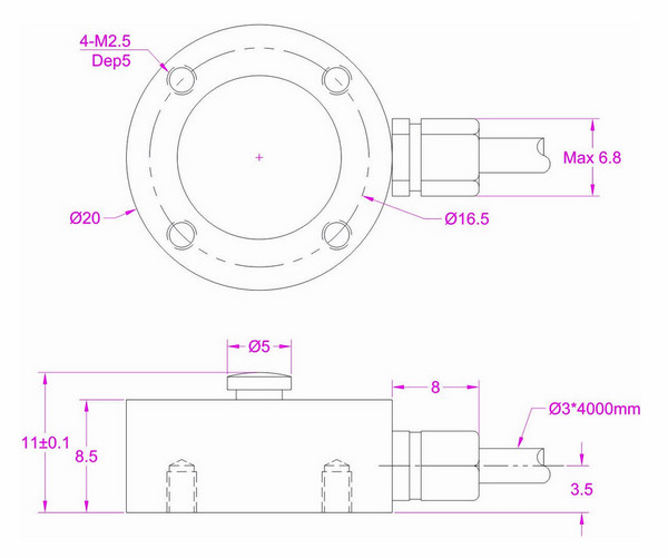 small_compression_force_sensor_5kN_2KN_1kN_500N_200N_100N