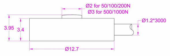 low_profile_compression_force_transducer_10lb_20lb_40lb_100lb_200lb