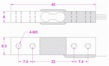 sensor miniatura 1lb del peso 10oz