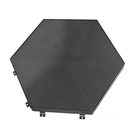 Hexagon LED display in exhibition setting